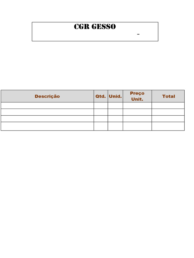 Proposta de Gesso CGR Gesso - Luciana Arquiteta | PDF