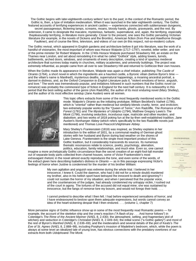 Gothic Novel | PDF | Gothic Fiction | Ann Radcliffe