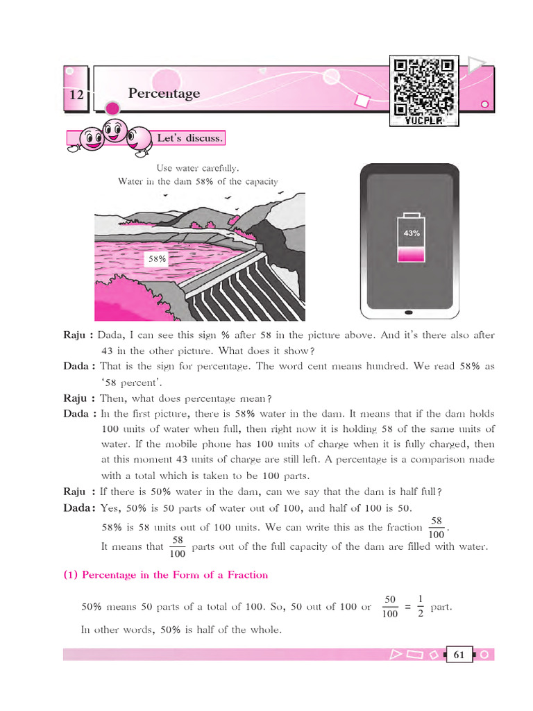 Maharashraboadbooks-Book For Class 6-Mathematics-Percentage (Part - 2 ...