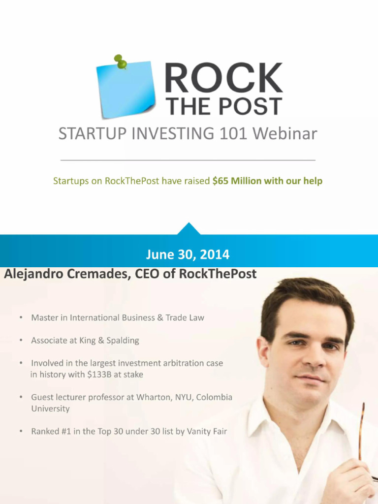 Startup Investing 101 Pdf