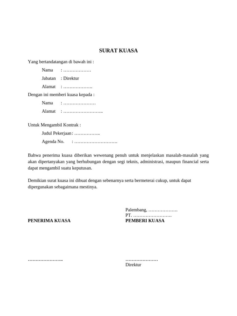 SURAT KUASA PT.KMB | PDF