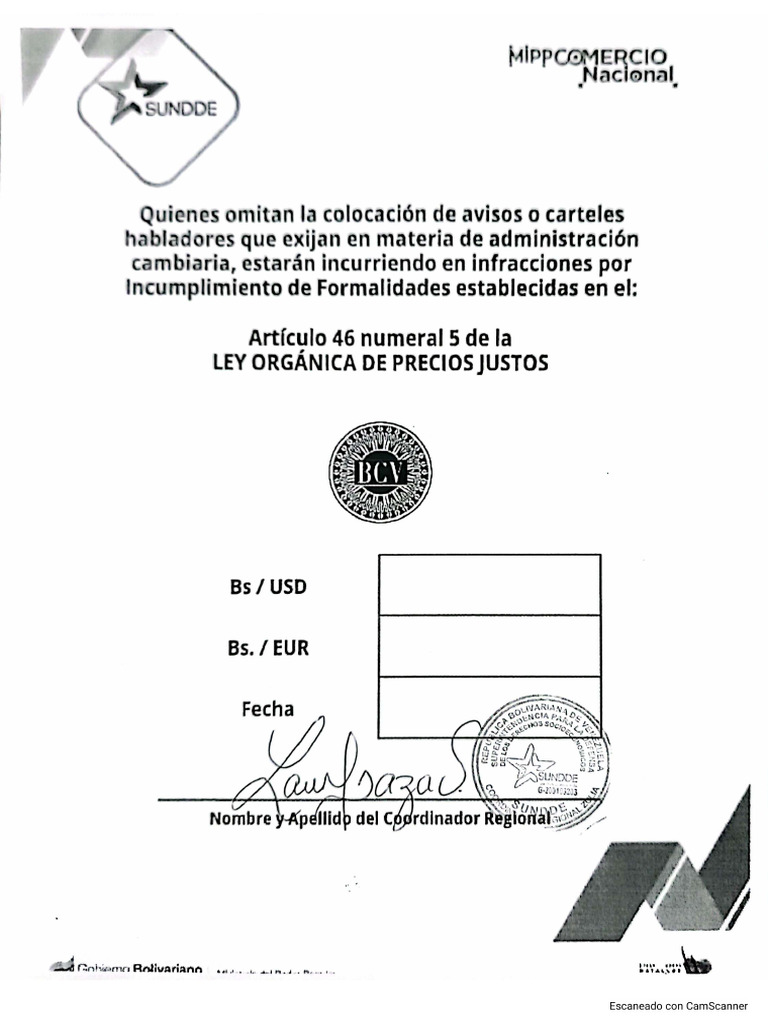 Tasa BCV Diciembre 2024. | PDF