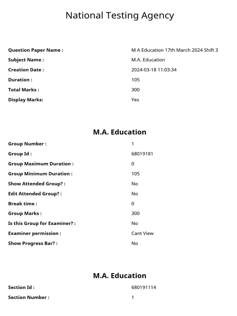 Ma Education | PDF | Multiple Choice | Evaluation Methods