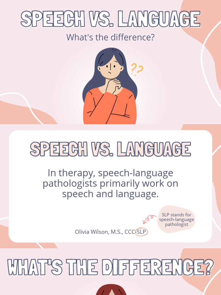 Speech vs. Language Presentation For Speech Therapy in A Neutral Modern ...