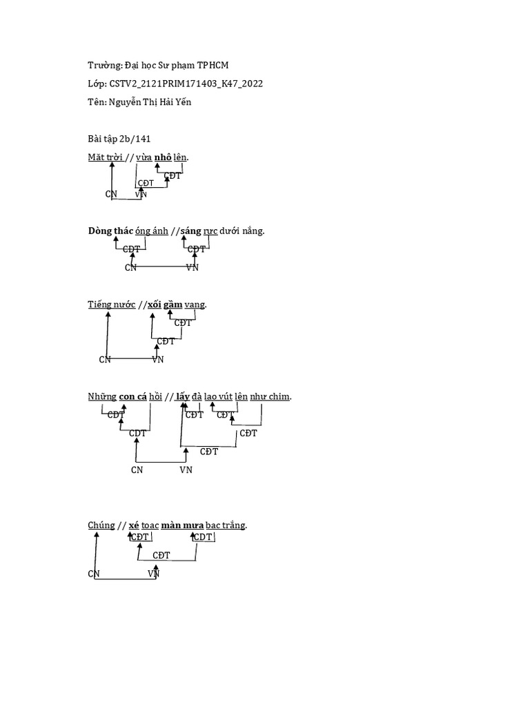 Bài tập CDT,CĐT,CTT | PDF