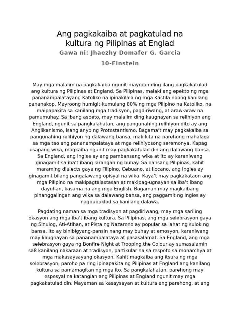 Performance Task 2 in Filipino 10 | PDF