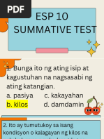 ESP 10 2nd Quarter Exam | PDF