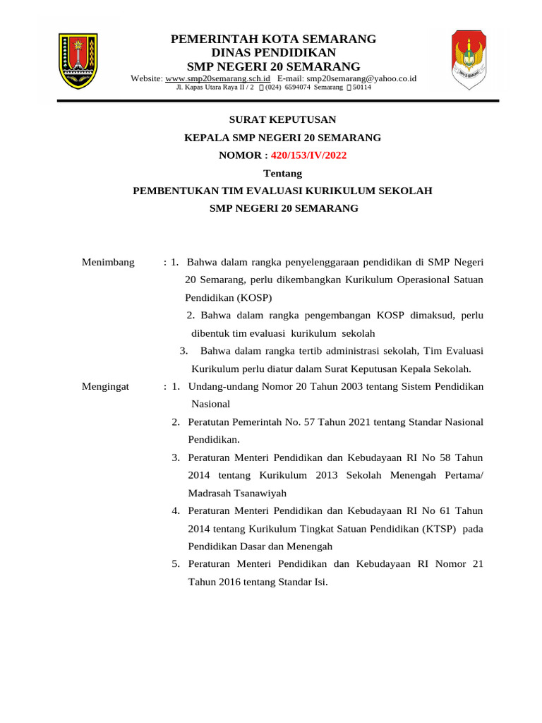 Perangkat Evaluasi Kosp 2023-2024 | PDF