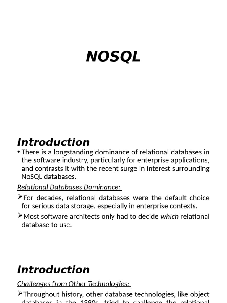 NOSQL | PDF | No Sql | Databases