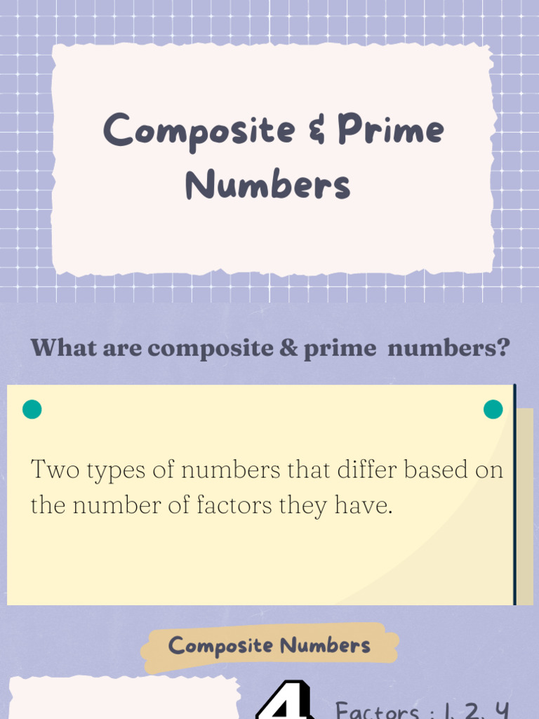 Prime and Composite Numbers | PDF