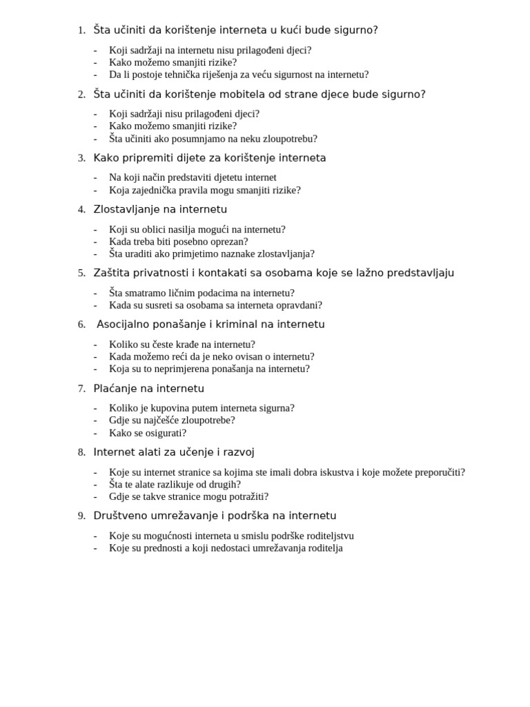 Radni Listovi Internet | PDF