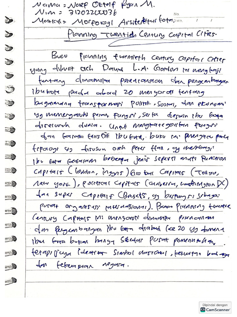 resume morfologi kota_Naef oktaf ryan maulana_31202200036 | PDF