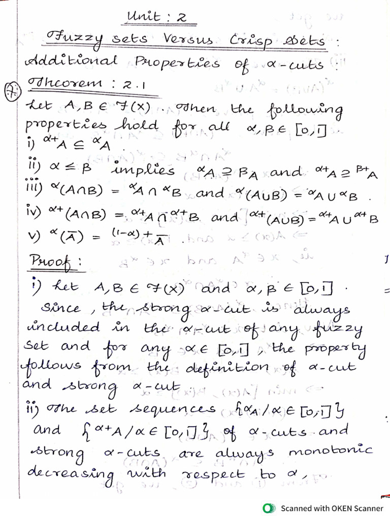 Fuzzy Mathematics Unit 2 | PDF
