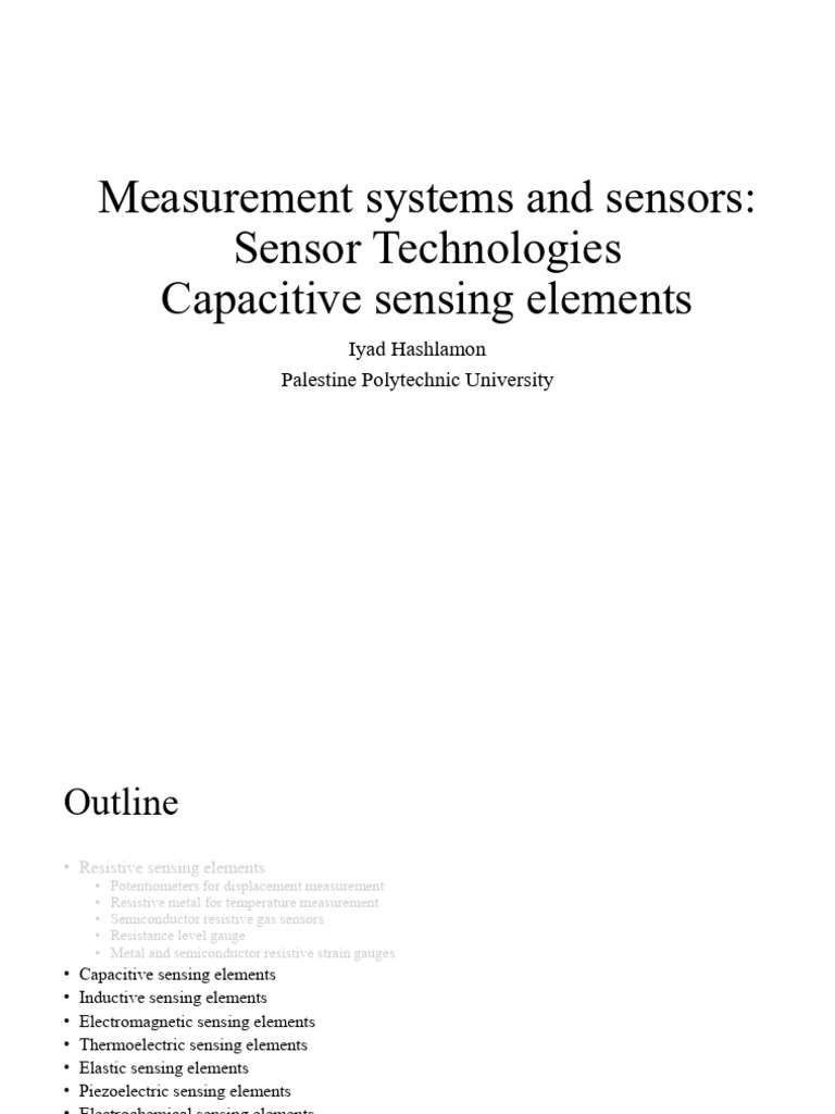 Sensor Technologies-Capacitive | PDF | Capacitor | Capacitance