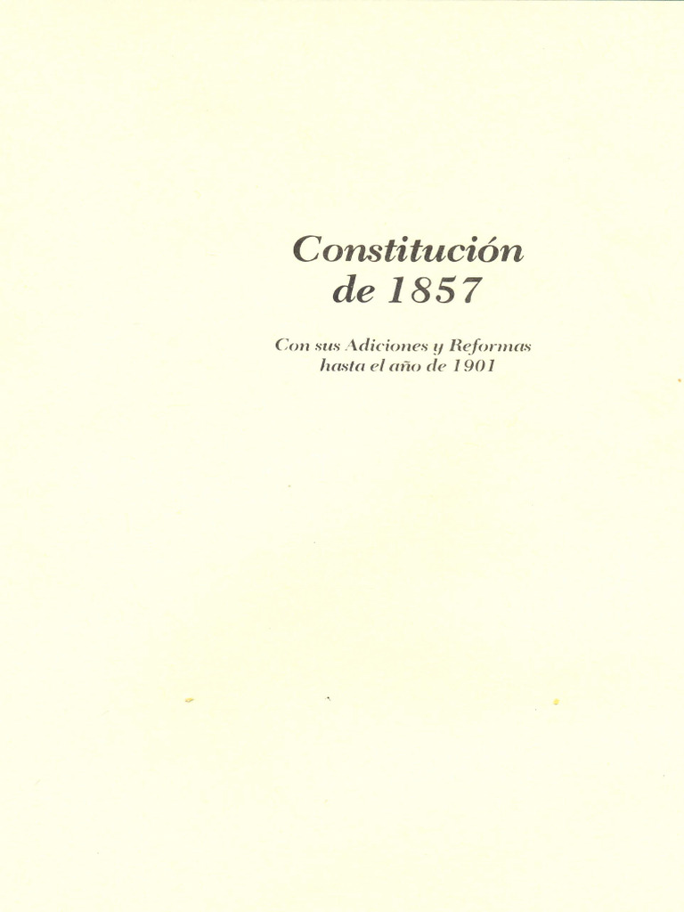Constitucion de 1857 | PDF