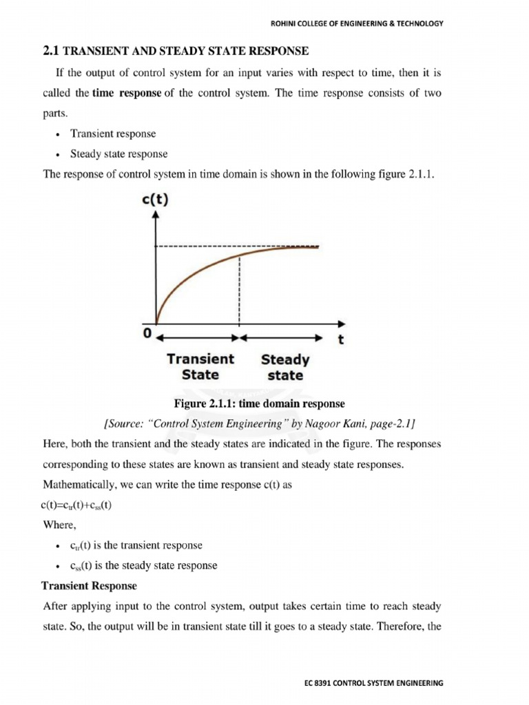 transient and steady state response | PDF