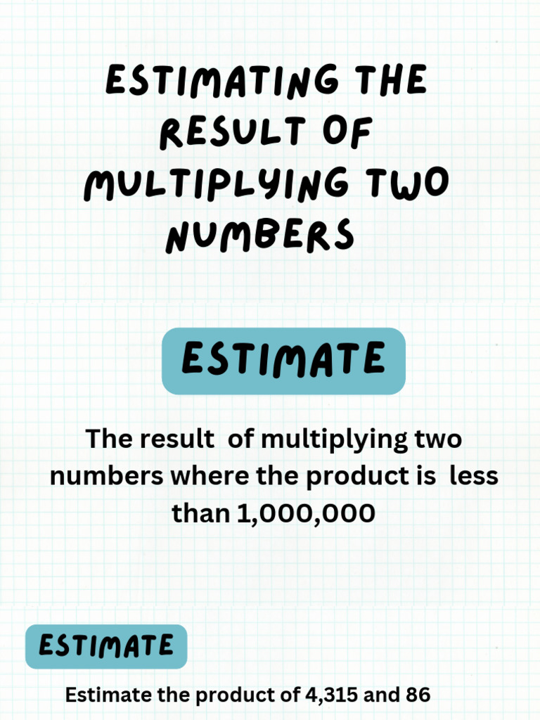 ESTIMATING PRODUCTS. | PDF