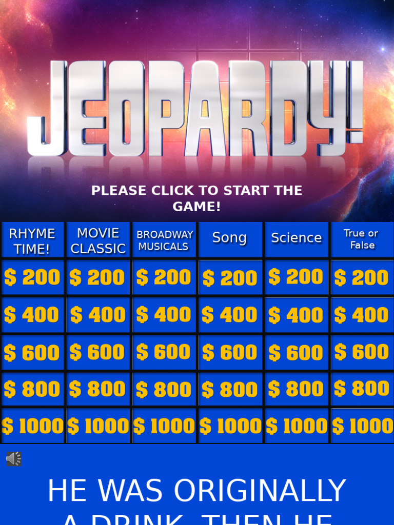 Jeopardy Template by SlideLizard | PDF