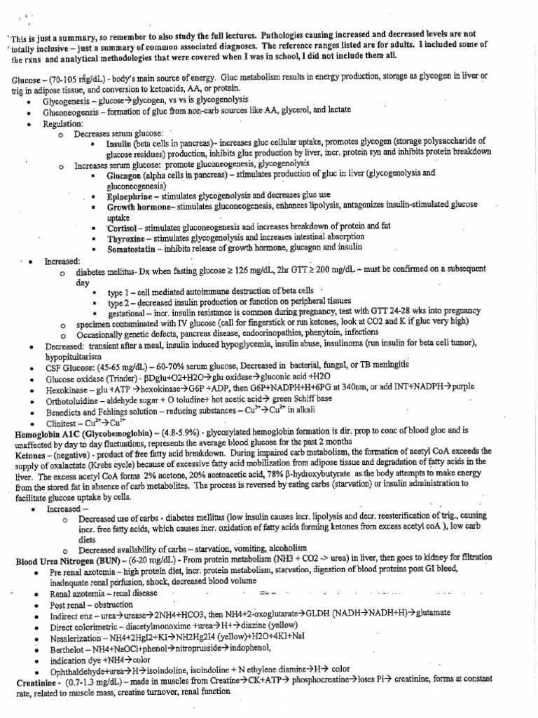 Clinical Chemistry Review | PDF