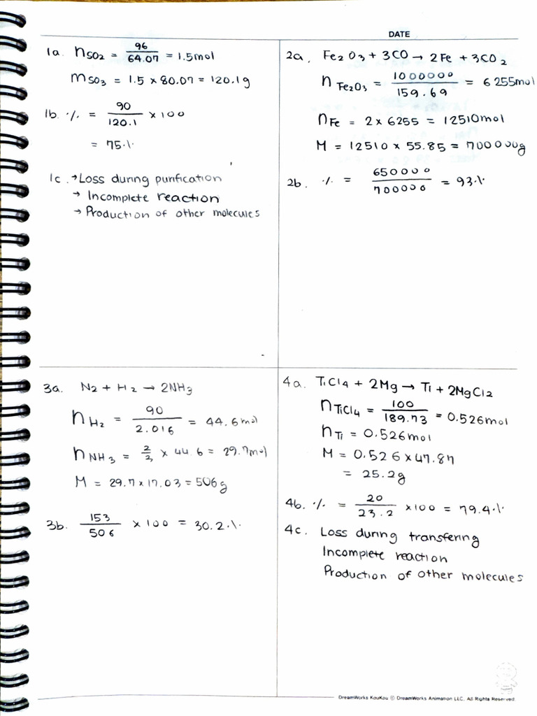 Percentage Yield | PDF