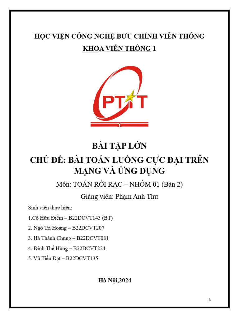Bàn 2 - Bài Toán Lu NG C C Đ I Trong M NG Và NG D NG | PDF