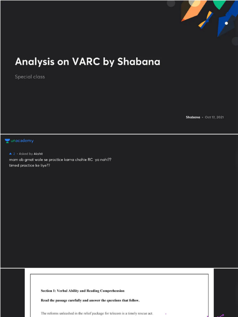 Analysis On VARC by Shabana With Anno | PDF