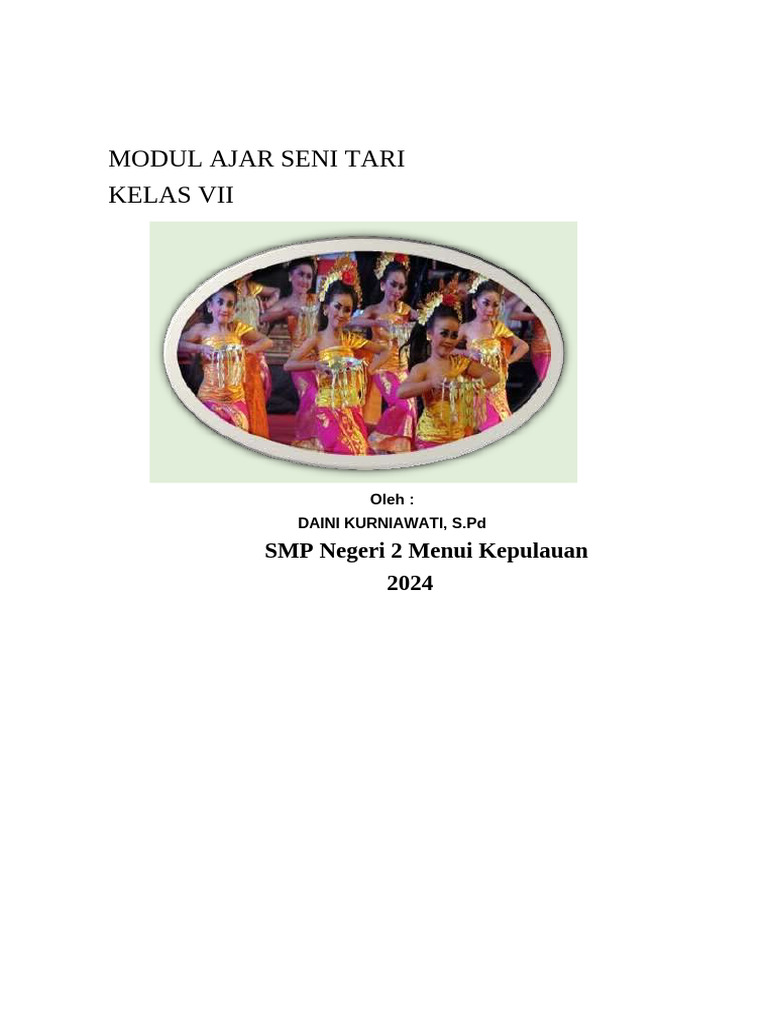 Modul Ajar Seni Tari | PDF