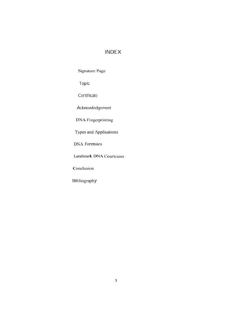 Biology Project (DNA Fingerprinting Project PDF) by Refai | PDF
