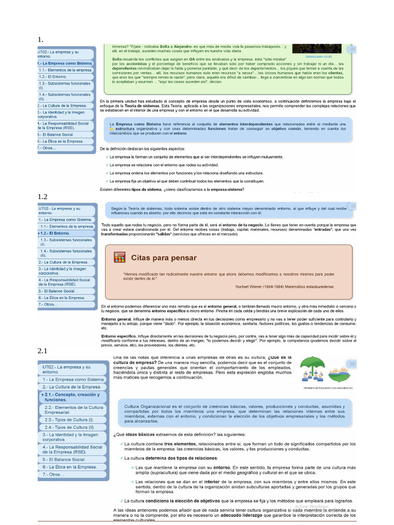 EIE. UT2. La empresa y su entorno (EIE) | PDF