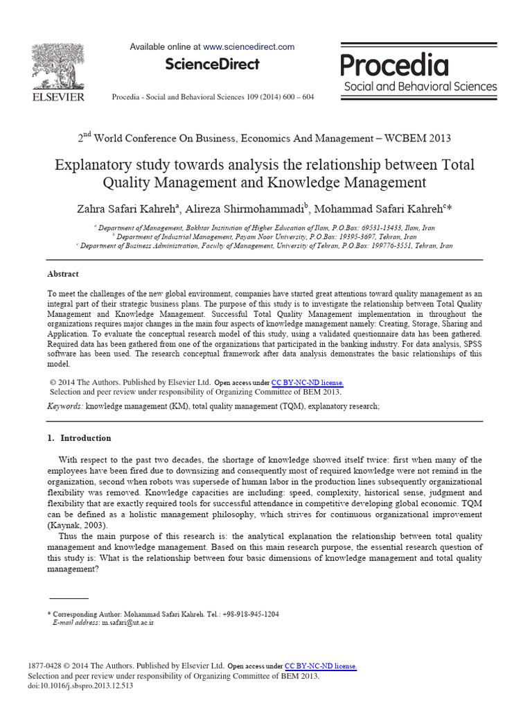 Contoh Expalanatory Reasearch 1-S2.0-S1877042813051525-Main | PDF ...