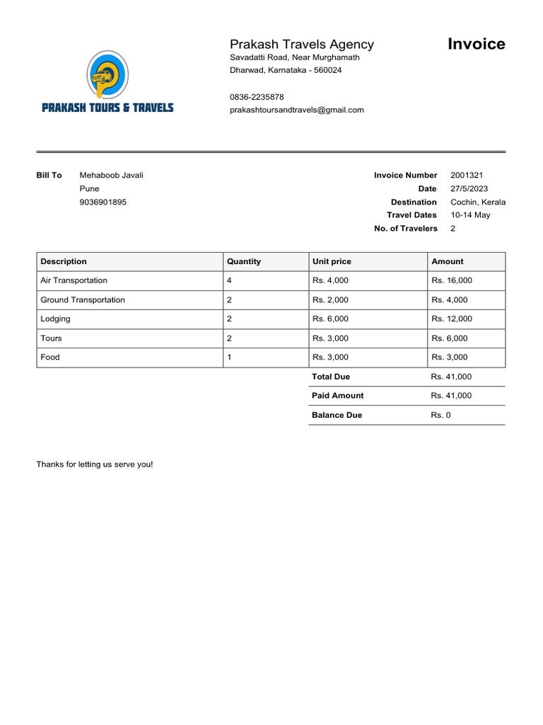 Format LTA Bill FY23-24 | PDF