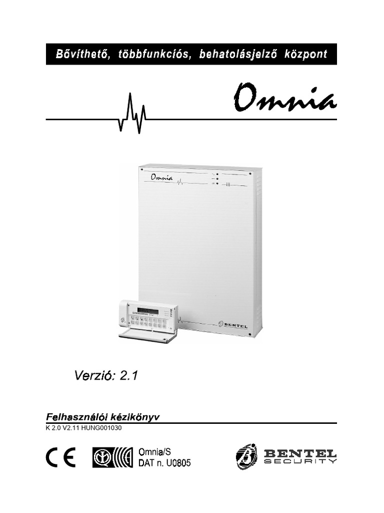 Bentel Omnia User Manual V 2.1 HUN | PDF
