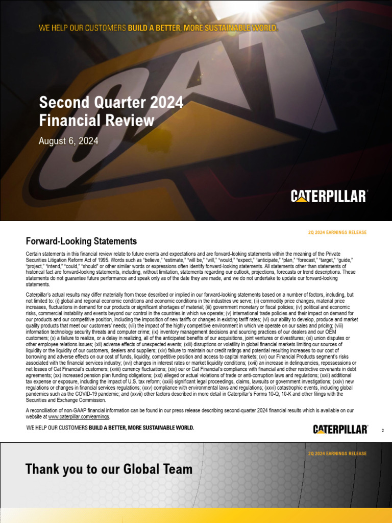 2Q 2024 Analyst Slide Deck Final | PDF | Free Cash Flow | Taxes