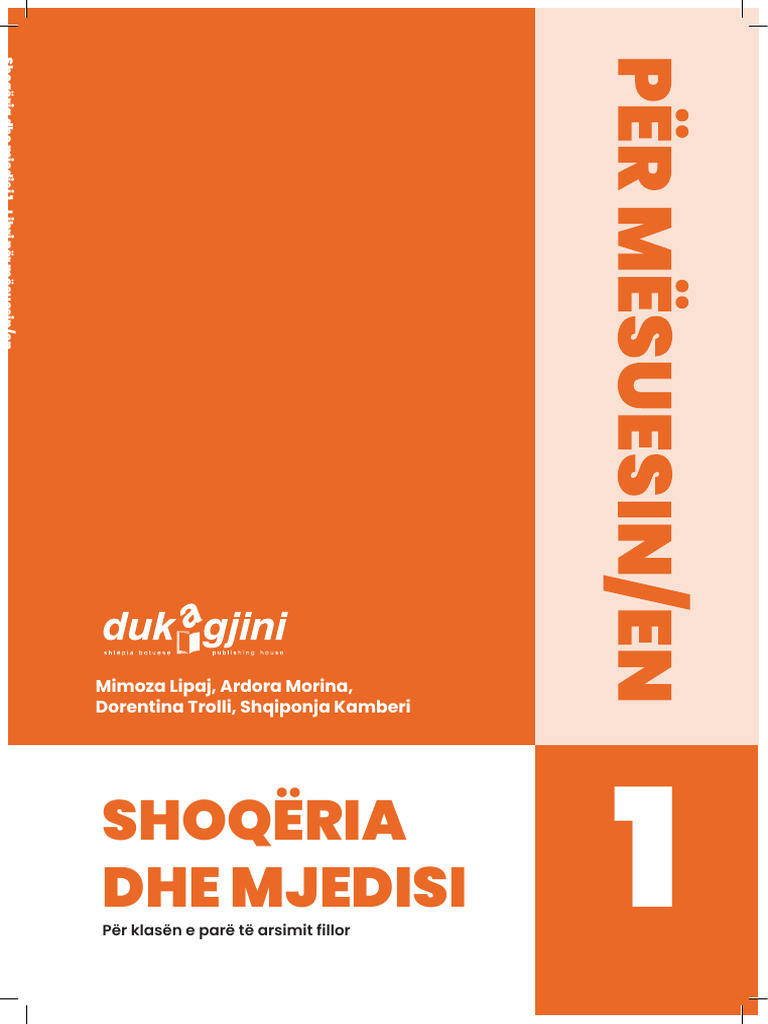 Shoqeria Dhe Mjedisi 1 Libri I Mesuesit | PDF