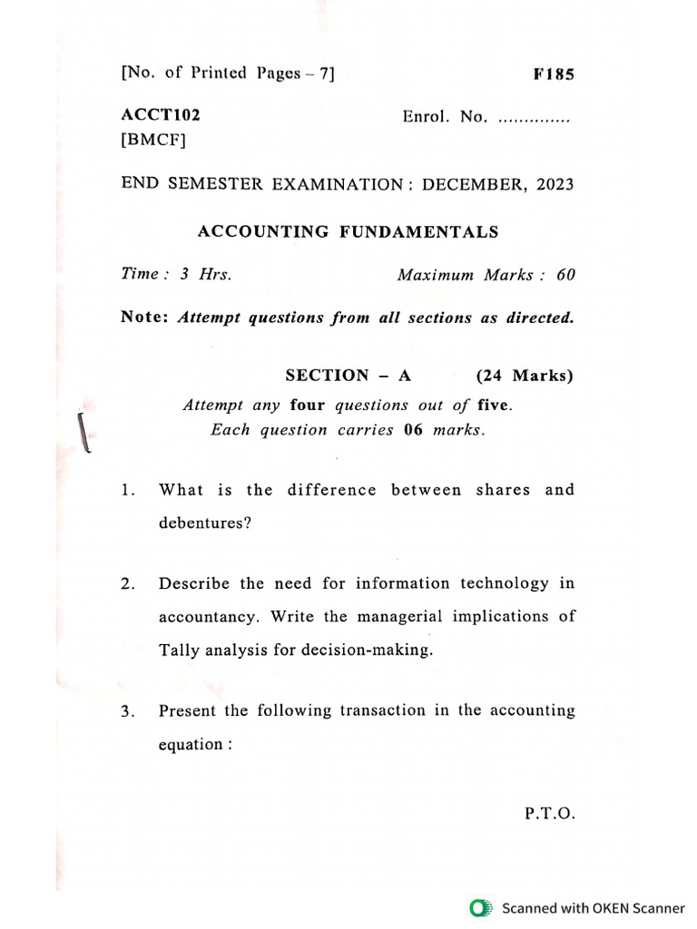 Accounting Fundamentals | PDF