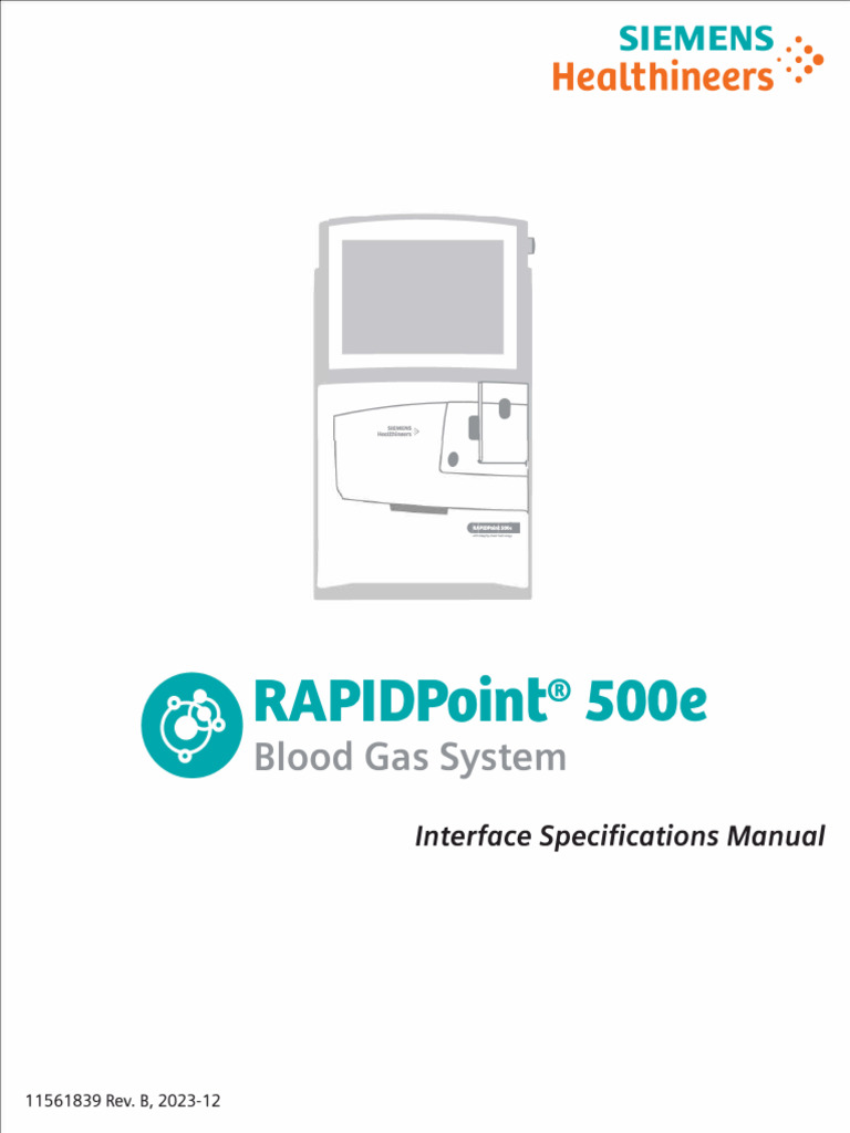 RAPIDPoint 500e Interface Specifications Manual - Rev B DXDCM ...