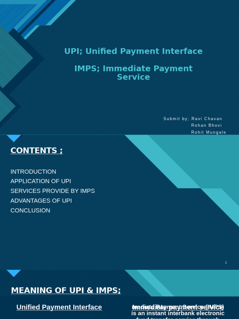 UPI AND IMPS | PDF | Banking | Financial Technology