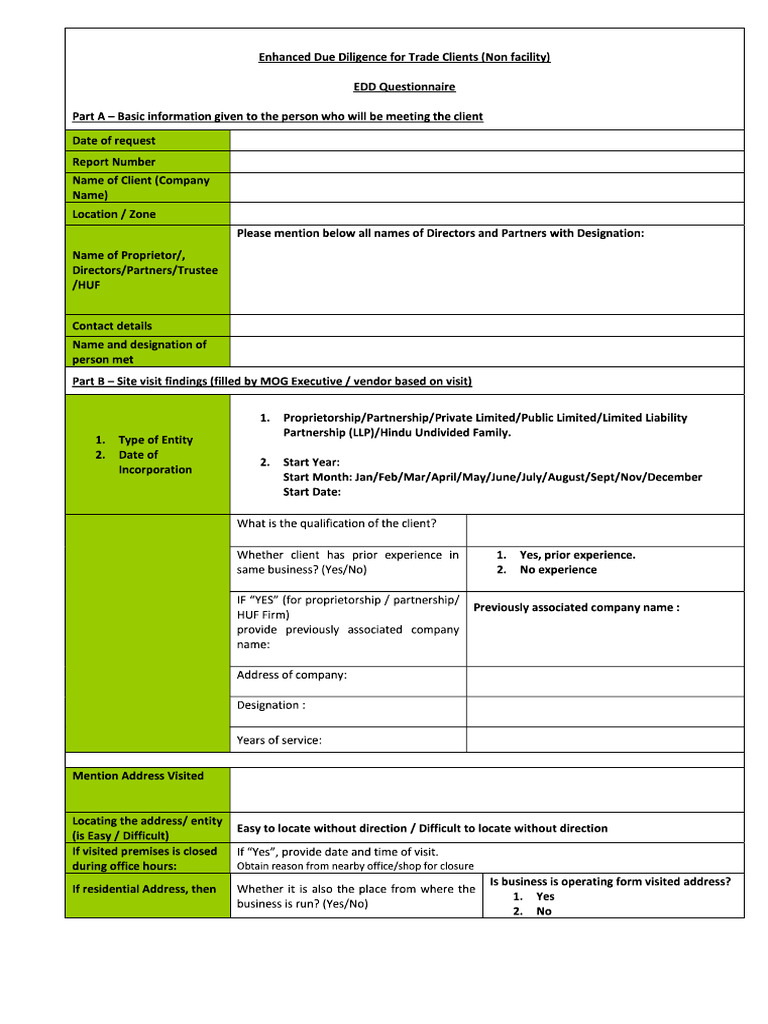 EDD Report Format | PDF