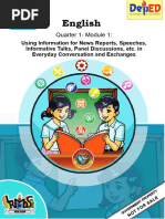 FINAL English 10 Q1 Module 1 | PDF | Fluency | Reading Comprehension