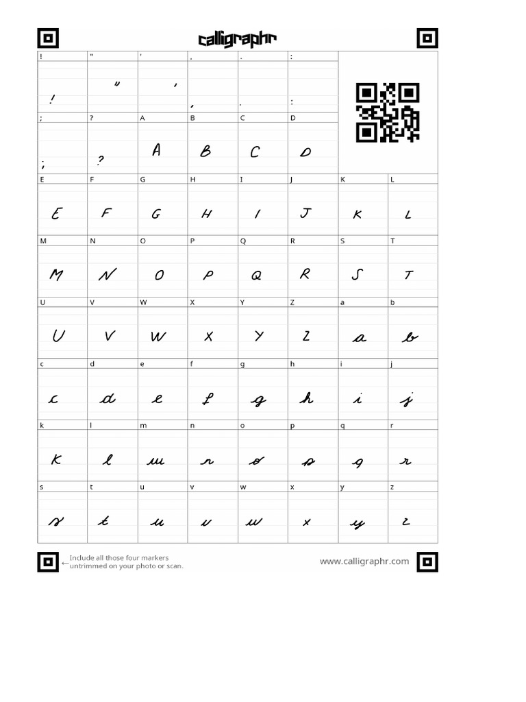 Calligraphr Template | PDF