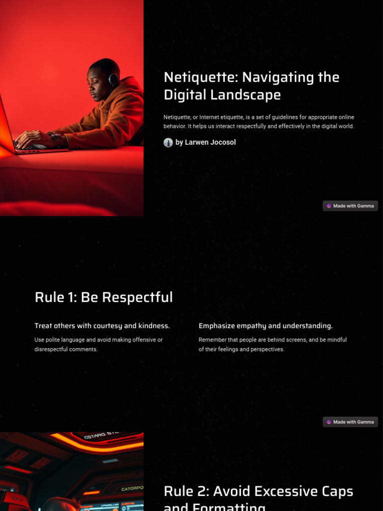 Netiquette Navigating The Digital Landscape | PDF