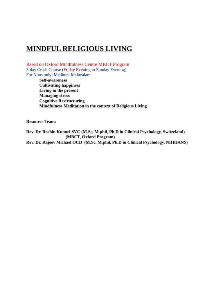 2.5.6. Mindfulness Religious Living-1729602078 | PDF