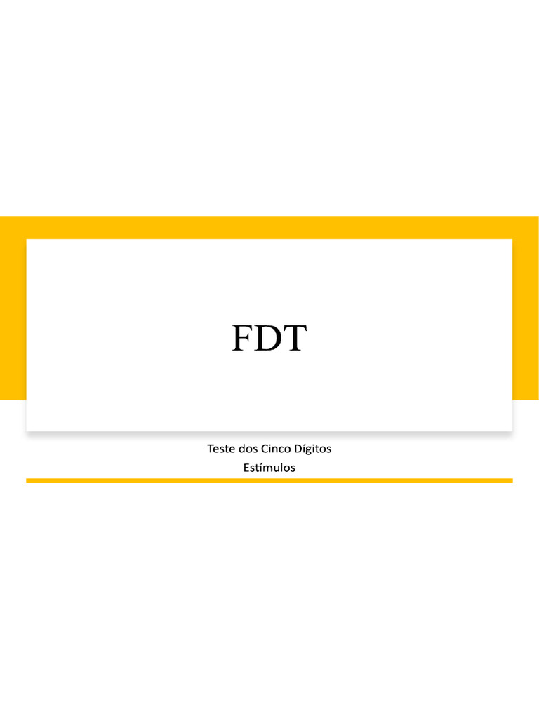 FDT ESTIMULOS | PDF