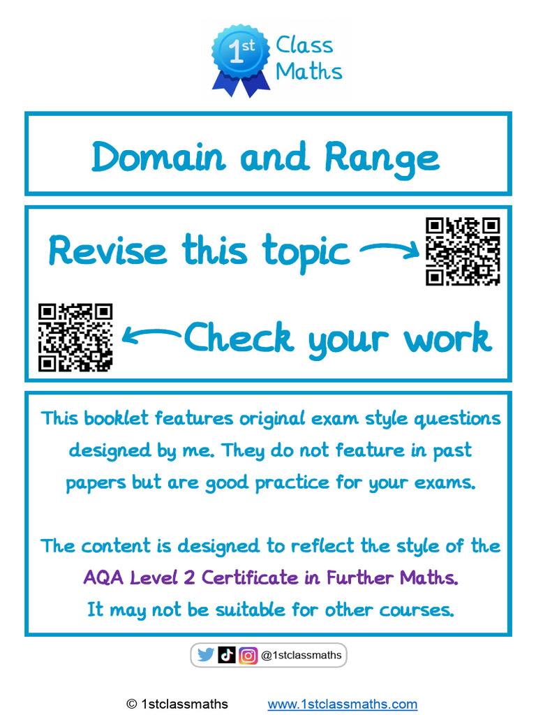 Domain and Range | PDF | Qualifications | Student Assessment And Evaluation