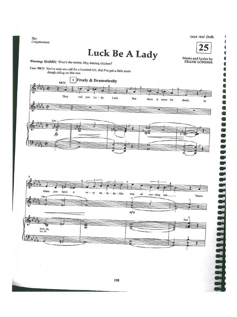 Luck Be A Lady | PDF