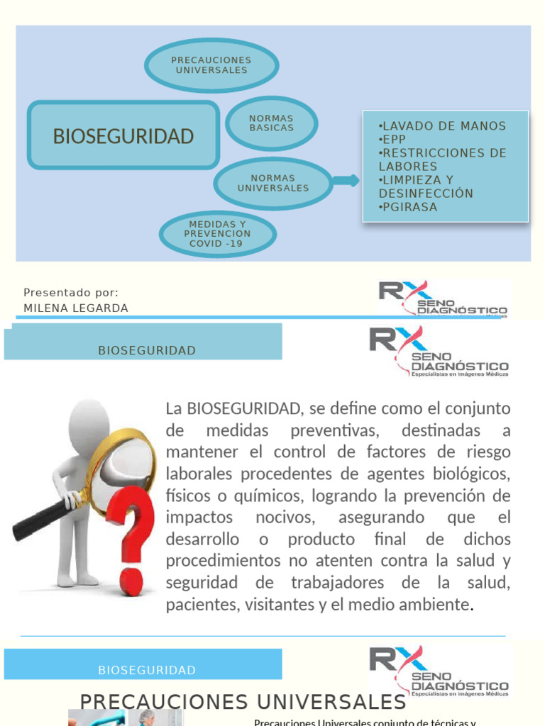 Presentacion Capacitacion Bioseguridad Ga | PDF | Lavado de manos | Residuos