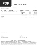 Louis Vuitton Receipt Example | PDF | Finance & Money Management
