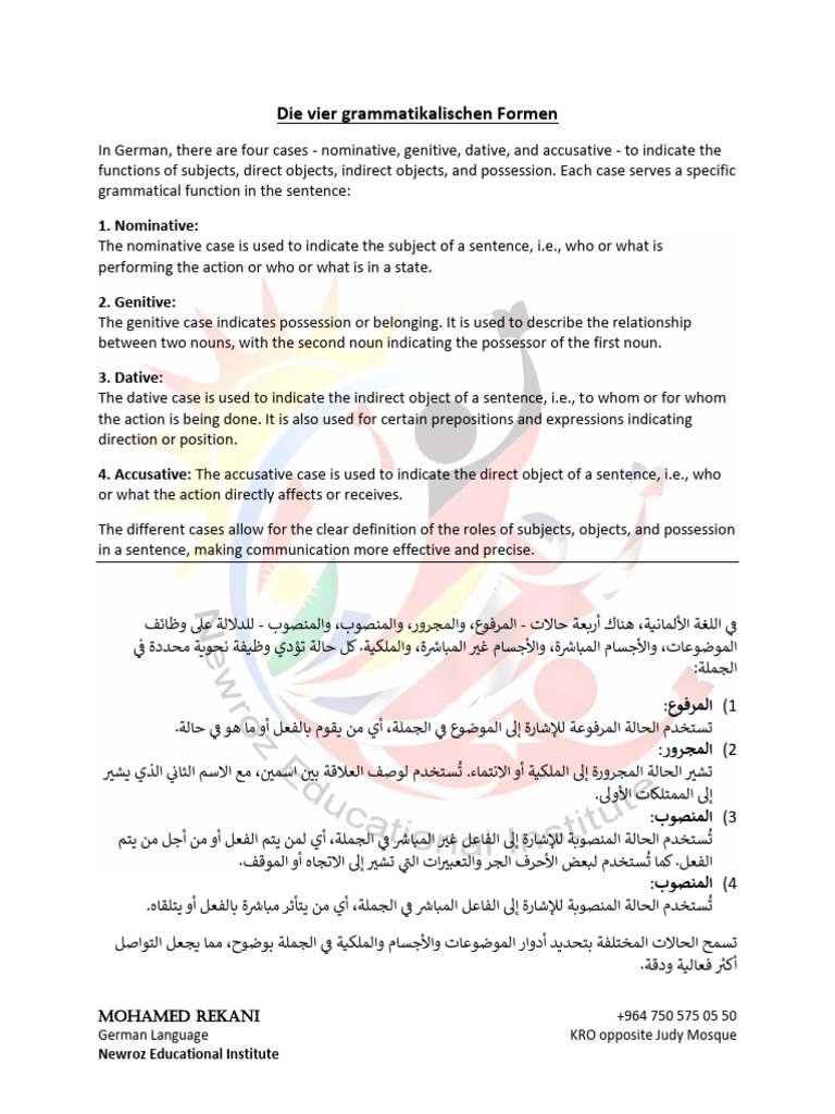 4 formen der grammatik | PDF | Subject (Grammar) | Linguistics