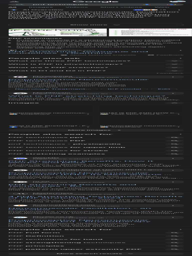PNF Techniques - Google Search | PDF | Nervous System | Neuroscience