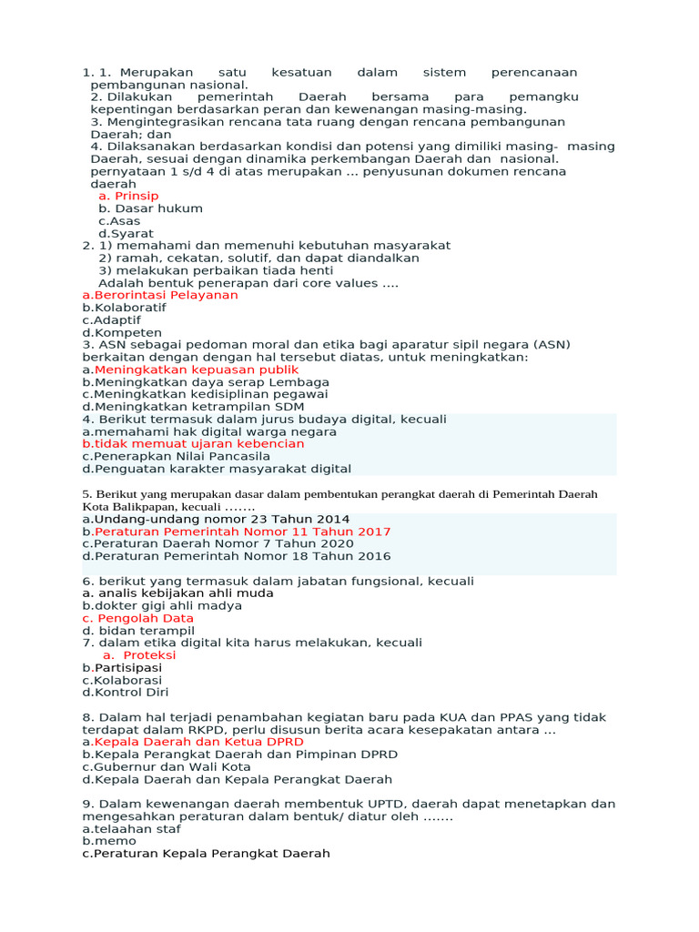 Soal Post Test LMS PPPK | PDF